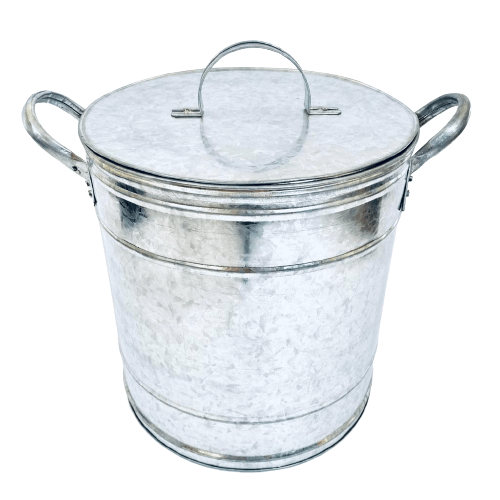 Tacho metálico de acero galvanizado – Jardín Animal